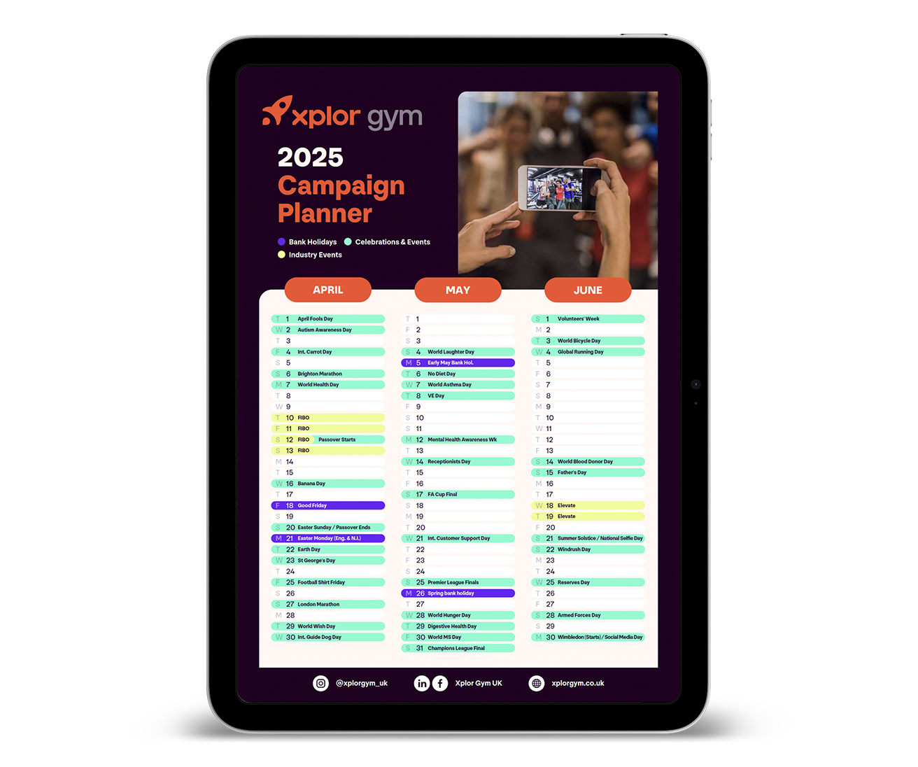 FREE 2025 Fitness Marketing Campaign Planner – Xplor Gym UK