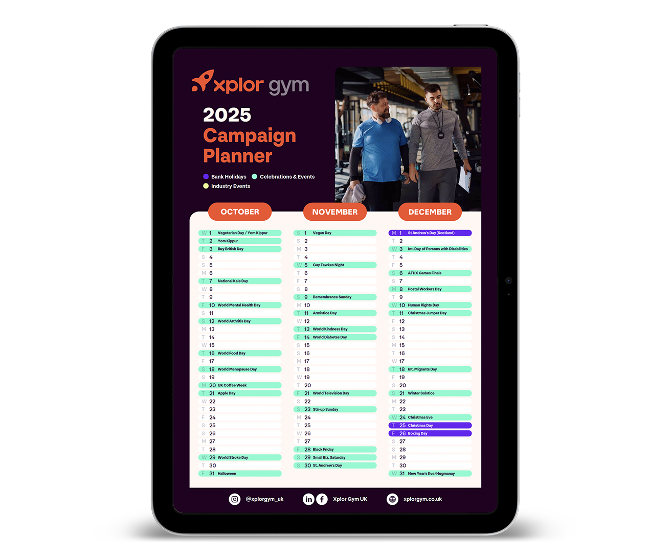 FREE 2025 Fitness Marketing Campaign Planner – Xplor Gym UK
